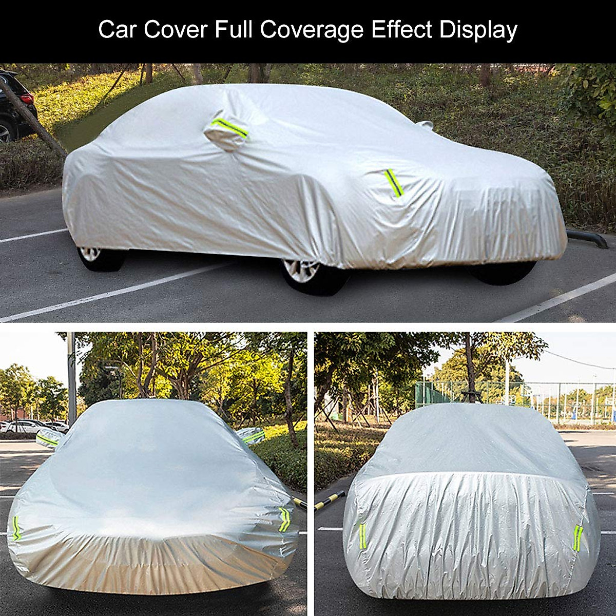 Old street Car Cover Compatible with Toyota Supra GR Coupe 2019-2021, All Weather Waterproof Breathable with Windproof Straps Indoor Outdoor Dustproof Car Tarp with Reflective Strips, Silver