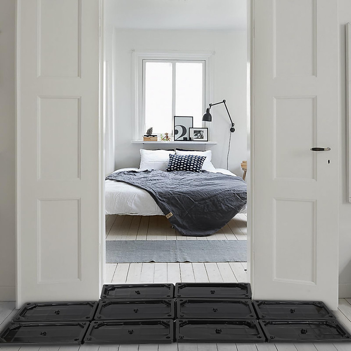 CATSH Rat Mouse Glue Traps Indoor for Home 12 Count - Mice Control Trap Large Size Waterproof Pre-Scented Super Hold Sticky Tray Non-Toxic