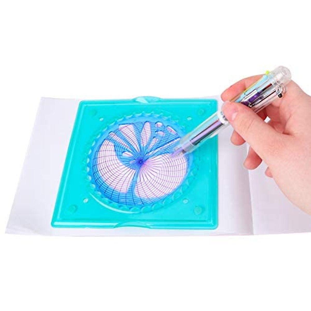 Toyland® Spiral Art Set with 4 Drawing Wheels & 6 Colour Quick Switch Pen - Creative Toys - Arts & Crafts