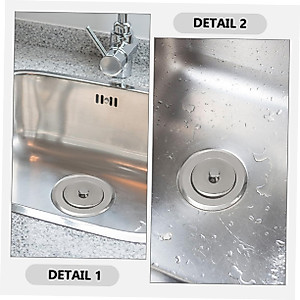 WHAMVOX 1 Set Kitchen Sink Drain Strainer and Stopper with Wide Rim for Standard Sinks Includes Mesh Strainer and Stopper for Effective Clogging Prevention