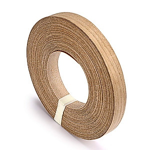 Skelang Cherry 3/4" x 50' Roll Wood Veneer Edge Banding Preglued Iron-On with Hot Melt Adhesive Edgebanding Flexible Wood Tape