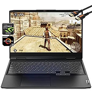 Lenovo IdeaPad Gaming3 Laptop 15.6 FHD Display 120Hz| NVIDIA GeForce RTX 3050| AMD Ryzen5 6600H| Windows 11| Backlit Keyboard| USB C| Wi-Fi6| Webcam| HDMI Cable| 2022 (32GB DDR5 RAM | 1TB PCIe SSD)