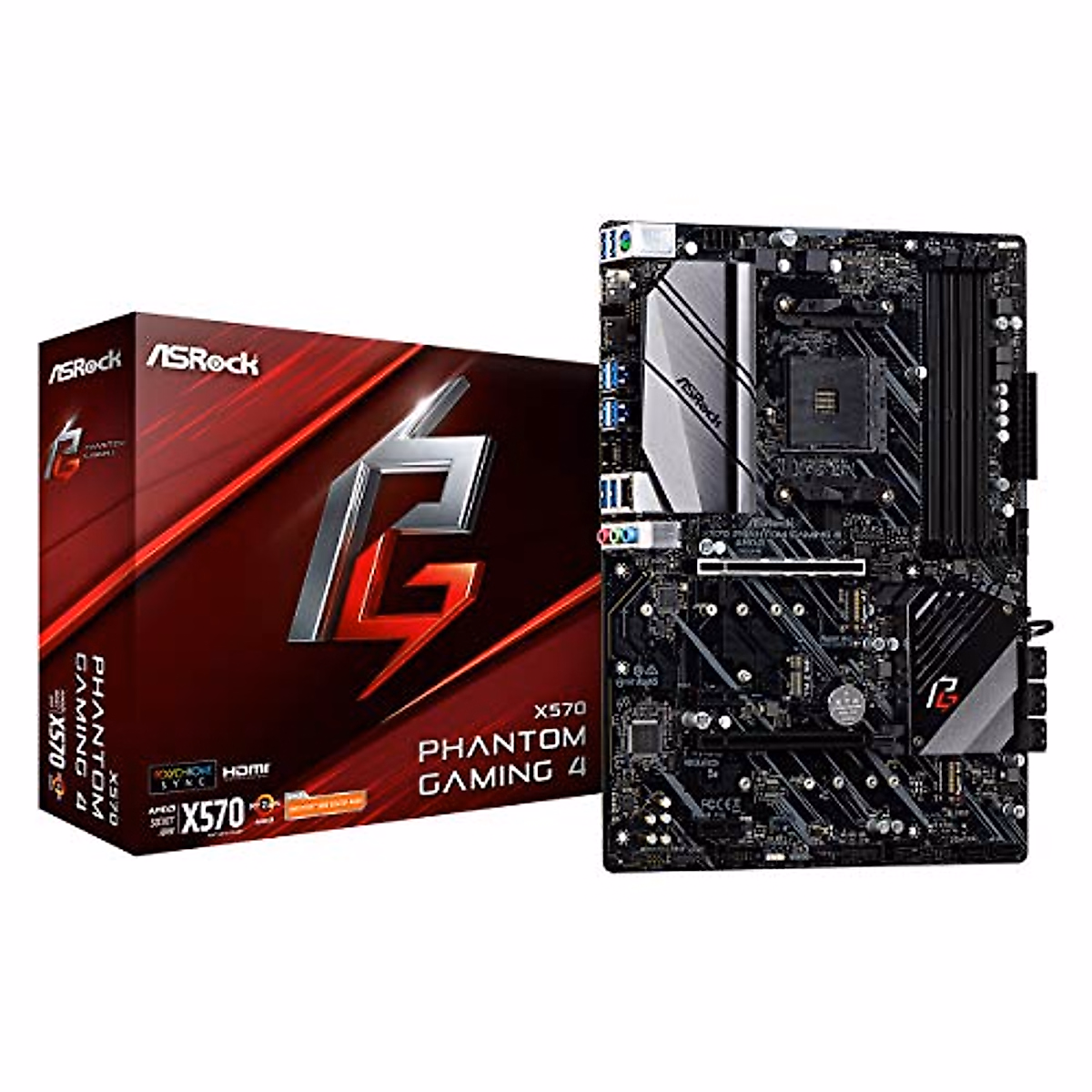 ASRock X570 Phantom Gaming 4AM4/USB3.2/HDMI/RJ45 Motherboard