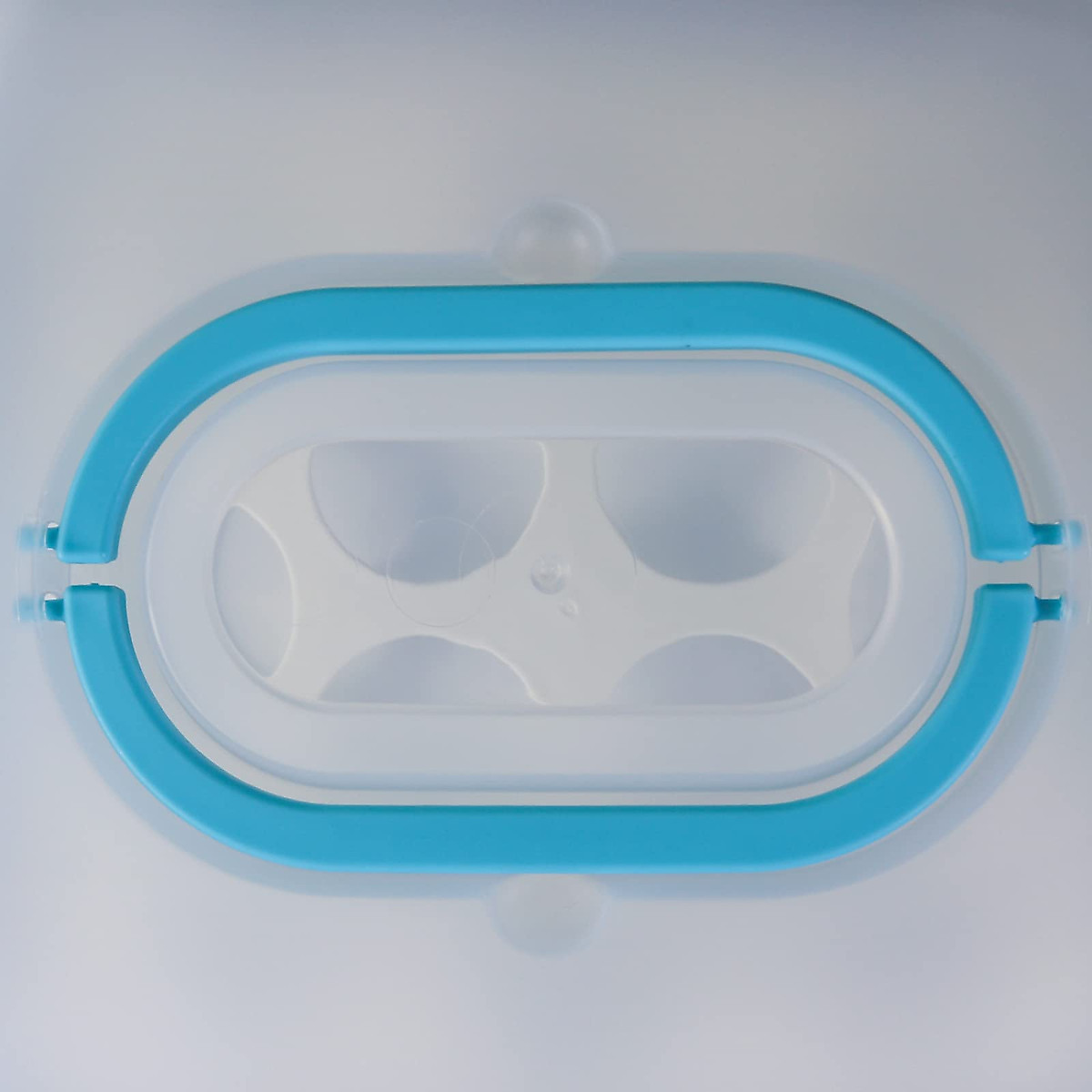 DIIRPPR 2 in1 Square Cupcake Carrier and Cake Keeper with Lid, Christmas Party Container with Cupcake Carrier Holder Trays Holds Up to 12 Cupcakes or 1 10" Cake, Dishwasher Safe (Blue)