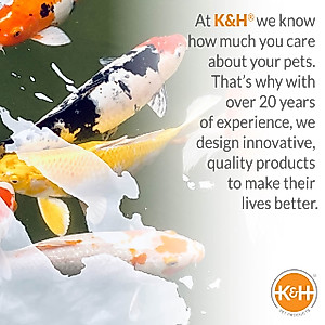 K&H Pet Products Thermo-Pond Perfect Climate Submersible Pond Deicer Gray 8" x 8" 300W, 1 Count (Pack of 1)