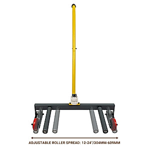 biosp Heavy Duty Adjustable Wheel Dolly, 440 LBS Load Capacity Alloy Metal Easy Lift Truck Car Tire Cart Dollies Garage Moving Tool with Adjustable Roller for Workshop Mechanic Trolley Gray-Yellow