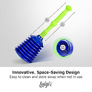 Luigi's Dual-Force Plunger Bundle for Drains and Sinks: Tackle Drains with Precision!