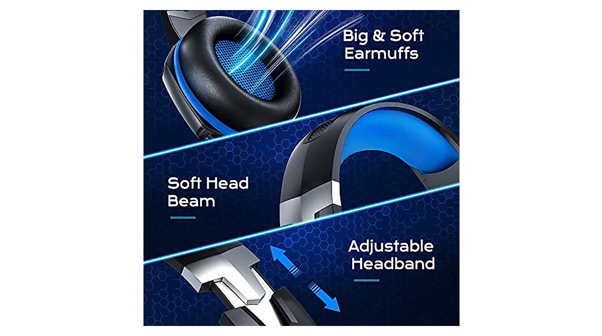 YINSAN Gaming Headset - Surround Sound & Noise-Cancelling