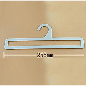 WellieSTR (Pack of 50 Plastic Hangers,Towel/Scarf/Legging Hangers, 25.5cm/10" - White