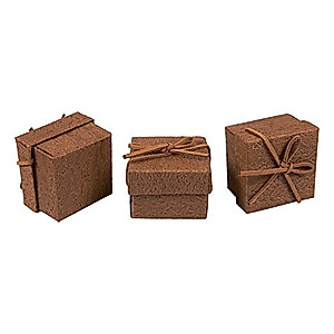 Juvale 12 Pack Small Kraft Paper Jewelry Gift Box Set with Bow for Rings and Bracelets (Brown, 2 x 2 in)