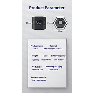 Hexagon Flip Pomodoro Timer,Magnetic Productivity Timer,Smart Study Countdown Kids Visual Timer for Kids,LED Display Digital Timer for Kitchen Cooking Exercise Classroom ADHD Reading (Black)