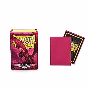 5 Packs Dragon Shield Matte Magenta Standard Size 100 ct Card Sleeves Value Bundle!