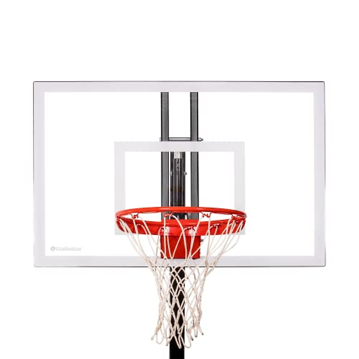 Goalsetter Elite Plus 54” Tempered Glass Backboard In-Ground Basketball Hoop - HD Breakaway Rim, Black (TS44154G3)