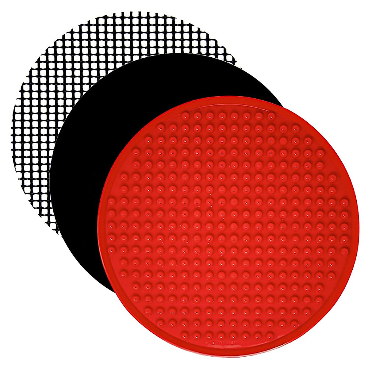 Air Fryer Silicone Liner Set of 3 Compatible with Ninja AF101 4qt, Ninja AF Max XL 5.5qt + More, Air Fryer Accessories Parchment Paper Sheet Replacement Reusable Mats 8.4 inch Round