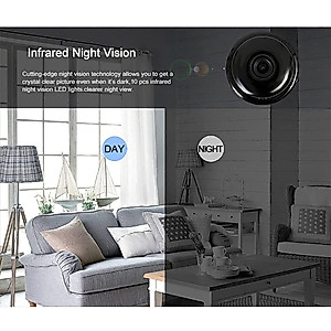 X W EI UNION Camera Hidden Home Security Spy Camera WiFi with Audio and Video Mini Spy Cam WiFi Nanny Cam Baby Monitor, Night Vision Live Feed 2.4G WiFi Remote View Video Playback