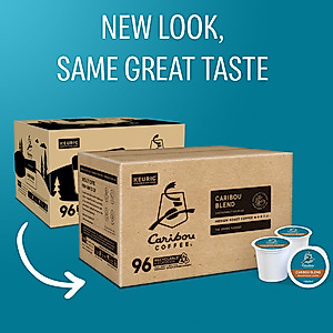 Caribou Coffee Caribou Blend, Single-Serve Keurig K-Cup Pods, Medium Roast Coffee, 24 Count (Pack of 4)