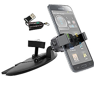 ChargerCity EasyInstall DVD CD Slot Blade Mount for Apple iPhone 14 13 12 Pro Max Samsung Galaxy S22 S21 Pixel OnePlus Smartphone