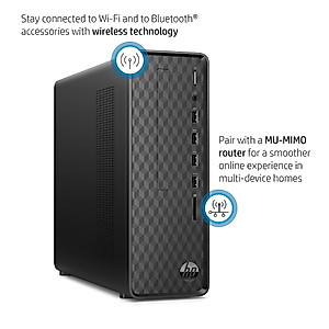 HP 2023 Slim Desktop Computer PC, Intel Core i3-10105 (Up to 4.4 GHz), 16GB RAM, 1TB SSD, WiFi, Bluetooth, HDMI, RJ-45, Mouse and Keyboard, Windows 11 Home, Dark Black