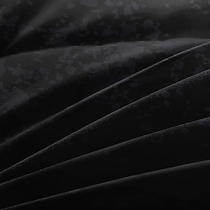 Holiyjog Gold Flowers Duvet Cover Set Black Color Background Comforter Covers Queen Size Boho Bedroom Bedding Sets Queen Size