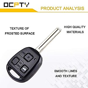 OCPTY 1X Flip Key Entry Remote Control Entry Remote Key Fob Transponder Ignition Key fit for 01 02 03 04 05 06 for L uxus LS430 ES330 HYQ12BBT 89785-50031