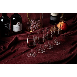 GLASSIQUE CADEAU Port and Dessert Wine, Sherry, Cordial, Aperitif Tasting Glasses | Set of 4 Small Crystal 7 oz Sippers | Mini Short Stem Nosing Taster Copitas