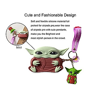 for Airpod Pro Case Soft Silicone Cute Cartoon Kawaii Funny Cover Fashion Protective Skin Accessories Keychain Girls Teens Cases for AirPod Compatible with Airpod Pro (Pro youda Baby)