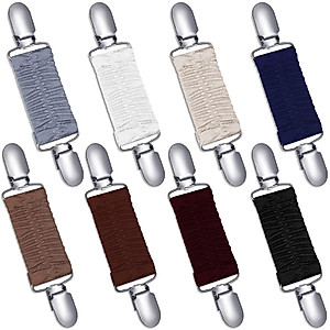 8 Pcs Fit Dress Cinch Clips Set Fit Dress Clips Elastic Hat Clip for Travel Sweater Clips Cardigan Clip Waist Cincher Clip Shawl Clips Dress Tightener Clip Collar Clips for Men and Women