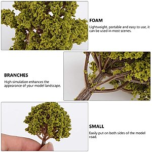 Angoily 20pcs Model Scenery Landscape Trees Model Trees Yellow Scenery Layout Landscape Trees Model Scenery Tree