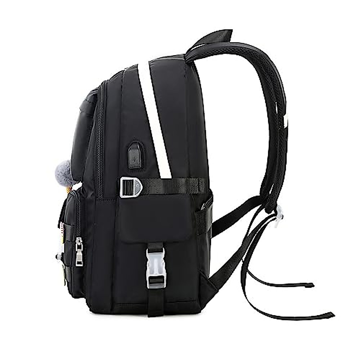 Jaygulf Waterproof Women Laptop Backpack Casual Girls Daypack Black