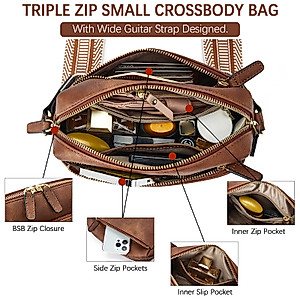 BOSTANTEN Leather Small Crossbody Bags＆Backpack Purse for Women Fashion Travel Backpacks