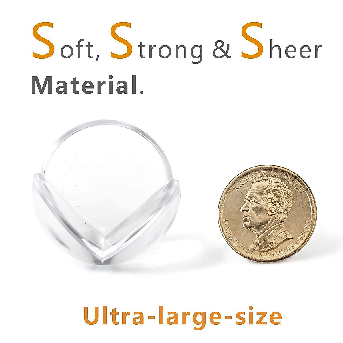 Onwon 8 Pcs Proofing Corner Protectors - Soft & Elastic - Clear Edge Corner Guards Table Corner Bumpers for Safety - Furniture & Sharp Cover Corners Proofing