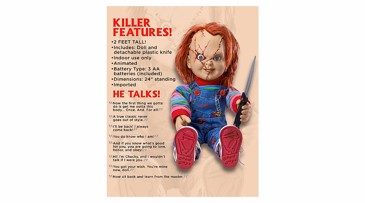 Talking Chucky Doll - Official Spirit Halloween Edition