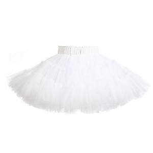 Baby Tutu Skirt Toddler Little Girls'Ballet Dance Tulle Skirt 1-10T White