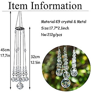 H&D HYALINE & DORA Crystals Ball Prisms Suncatcher Tree of Life Hanging Ornament Rainbow Maker for Home,Garden Fengshui Decoration