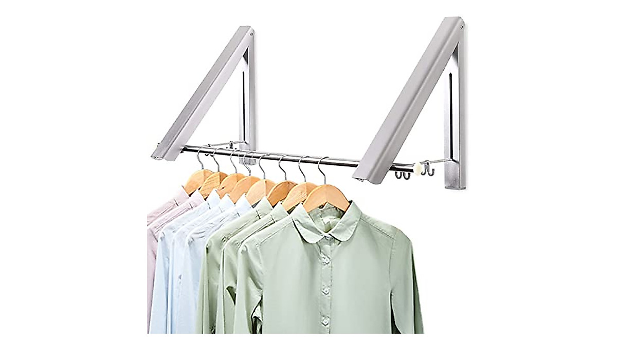 LIVEHITOP Folding Clothes Rack - Space Saving Design