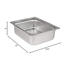 Update International (SPH-504) Half-Size, Anti-Jam Steam Table Pan, 4" Deep