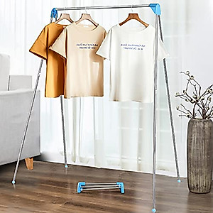 ND Portable Garment Rack for Hanging Clothes,Foldable Retractable Mini Drying Rack for Travel,Camping,Dance,Home