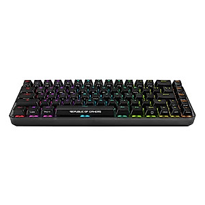 ASUS ROG Falchion Wireless 65% Mechanical Gaming Keyboard | 68 Keys, Aura Sync RGB, Extended Battery Life, Interactive Touch Panel, PBT Keycaps, Cherry MX Brown Switches, Keyboard Cover Case