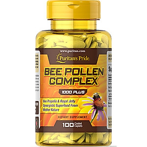 Puritan's Pride Bee Pollen Complex 1000 mg-100 Caplets