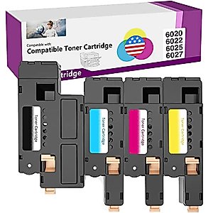 Limeink Compatible Ink Cartridge Replacement for Xerox Workcentre 6027 Toner for Xerox 106r02759 Toner Cartridge Black Toner for Xerox Phaser 6027 6025 6022 6020 (1 Black, 1 Cyan, 1 Magenta, 1 Yellow)