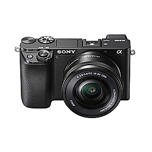 Sony Alpha A6100 Mirrorless Camera with 16-50mm Zoom Lens, Black (ILCE6100L/B)