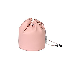 URBAN FOREST Kids Neck Pillow,Memory Foam,Ergonomic&Washable Travel Pillow,Safety Button,School Nap Pillow Gifts Portable for Toddler/Child,Can Be Rolled Up(Drawstring Bag) (Pink)