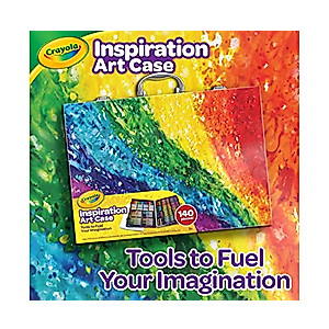 Crayola Inspiration Art Case Coloring Set - Rainbow (140ct), Art Kit For Kids, Includes Markers, Crayons, & Colored Pencils, Easter Gifts & Toys [Amazon Exclusive]