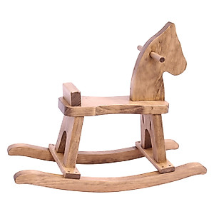 AmishToyBox.com Wooden Rocking Horse Toddler Ride-On Toy (Harvest Stain)