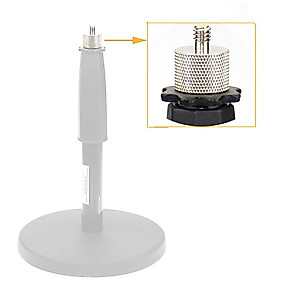 CAMVATE Thread Adapter Microphone Stand 5/8"-27 Female to 1/4"-20 Male for Camera Monitor - 1361
