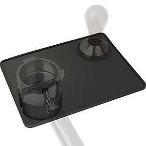 New Espresso Tamper Mat with Portafilter Holder, Food Safe Silicone Coffee Tamping Mat for Breville Portafilter, Anti-Slip Soft Black Tamper Pad, Barista Tool for Home Kitchen Office Bar