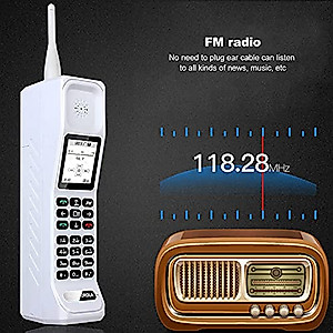 Vintage Cellphone, 1.77'' HD Display Screen New Classic Old Mobile Phone, Dual Cards Dual Standby Elderly Mobile Phone with FM Radio, 4500mAh Battery, GSM 850MHz/900MHz(White)
