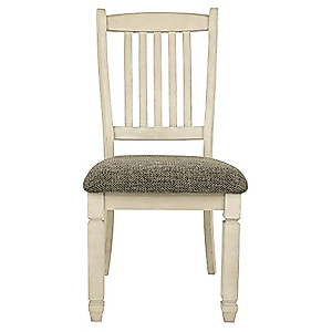 Signature Design by Ashley Bolanburg Upholstered Dining Room Chair, 2 Count, Antique White