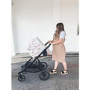 Baby Car Seat Cover Canopy and Nursing Cover Multi-Use Stretchy 5 in 1 Gift "Aussie" by Copper Pearl