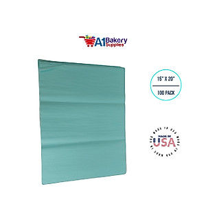 A1 Bakery Supplies Pistachio Green Bulk Tissue Paper 15 Inch x 20 Inch - 100 Sheets Premium Paper